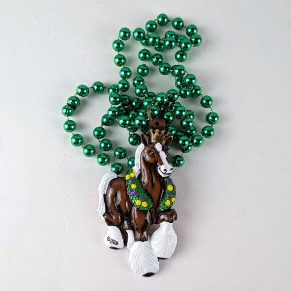 Budweiser | Jewelry | Vintage Budweiser Clydesdale Mardi Gras Beads ...